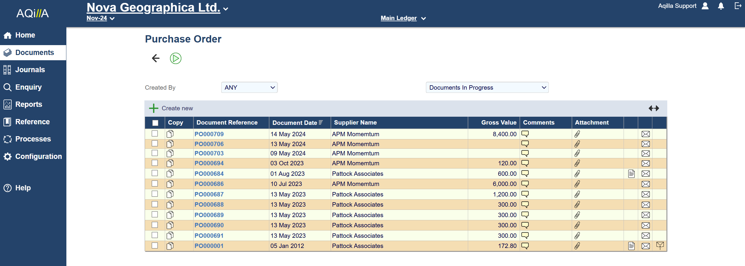 Purchase Orders