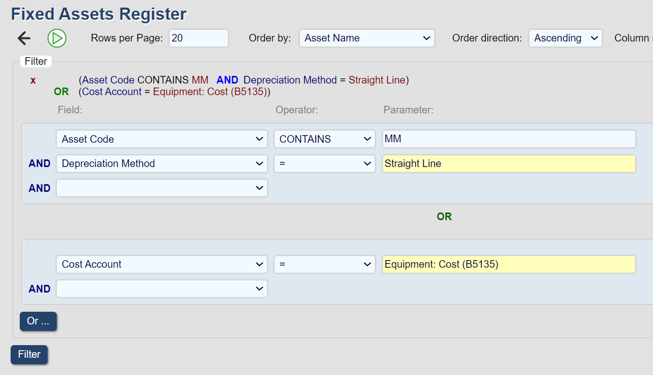 Fixed Assets Register