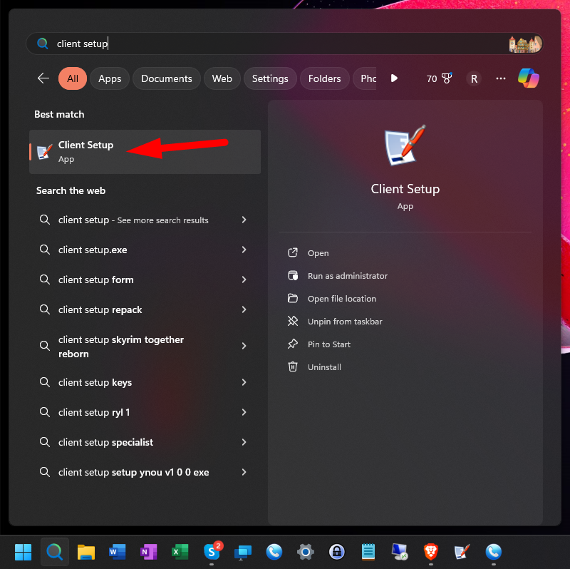 Sharperlight Client Setup